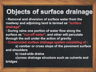 Drainage -highway engineering | PPT