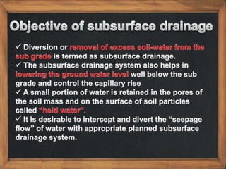 Drainage -highway engineering | PPT