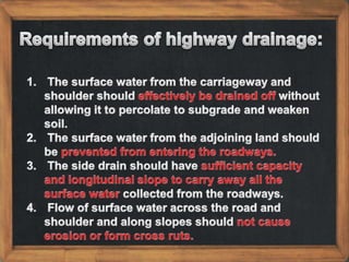 Drainage -highway engineering | PPT