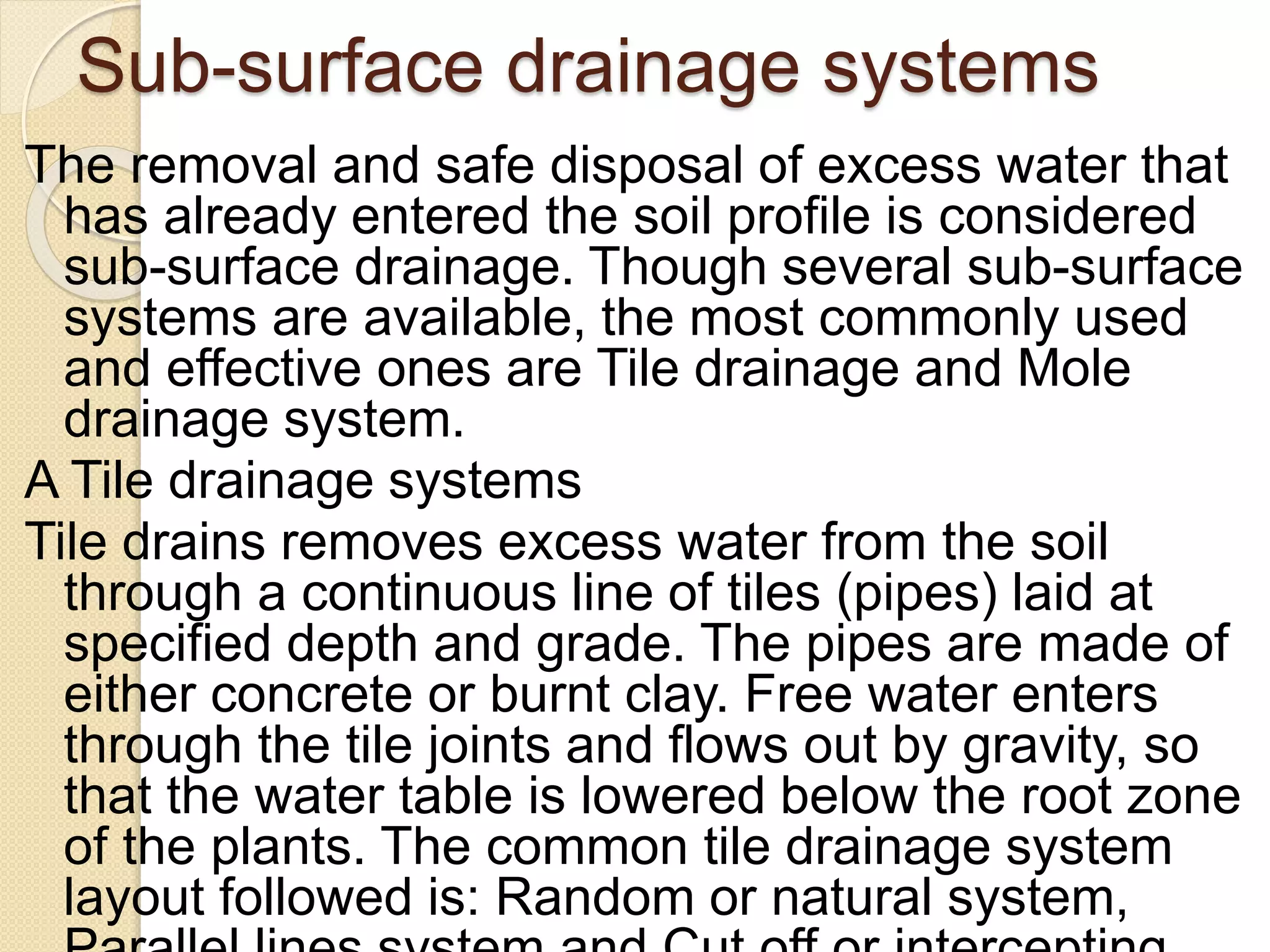 Drainage water management | PPTX