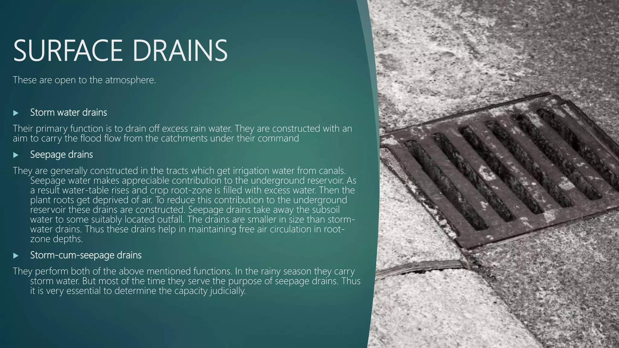 Drainage in Irrigation Engineering | PPTX