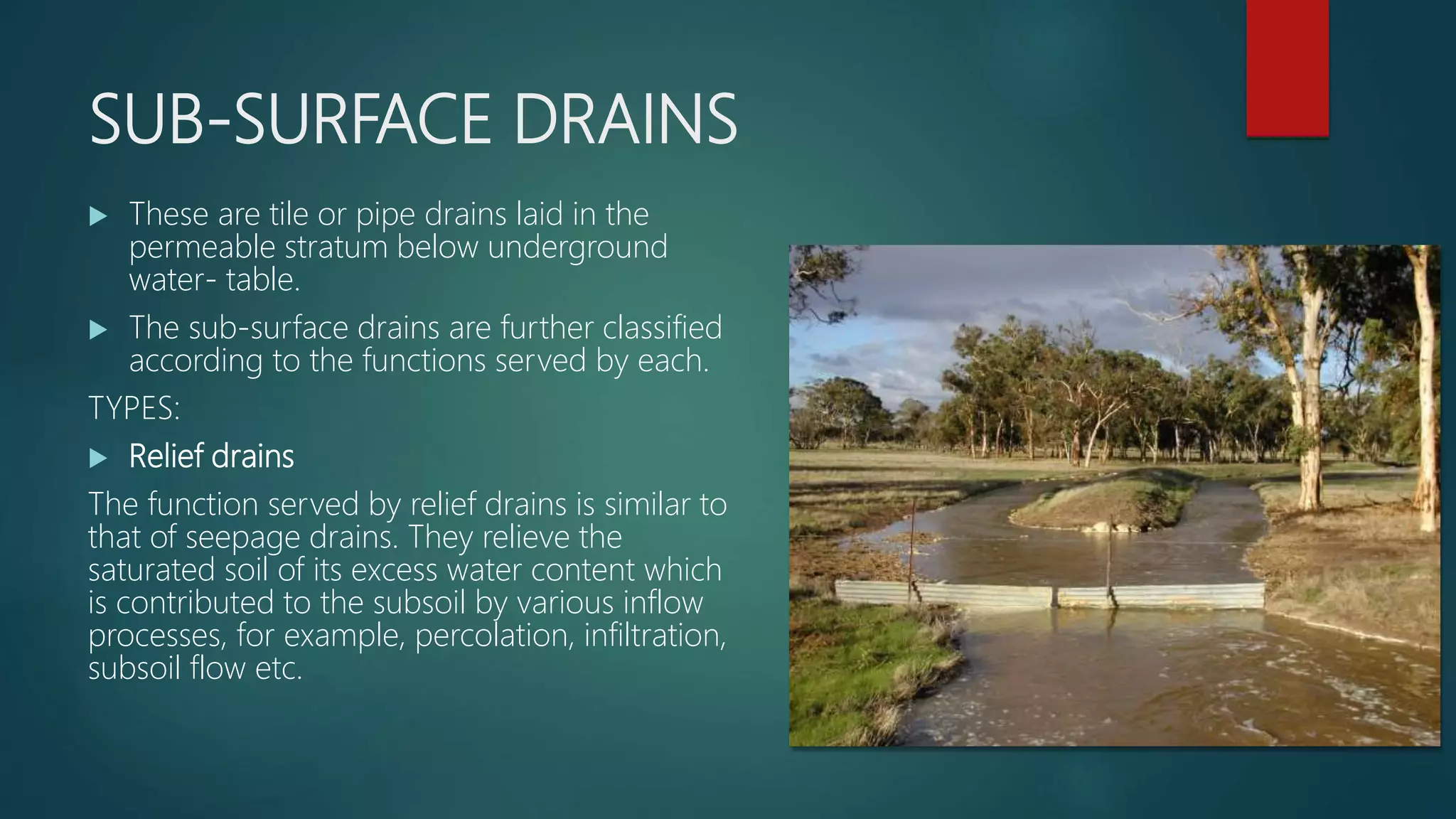 Drainage in Irrigation Engineering | PPTX