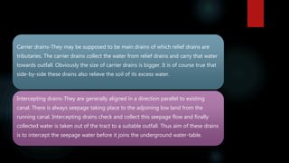 Drainage in Irrigation Engineering | PPTX