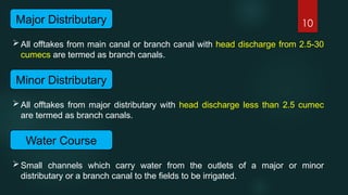 Canal Irrigation Management, Canal Regulation and Outlet Regulations | PPTX
