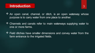 Canal Irrigation Management, Canal Regulation and Outlet Regulations | PPTX