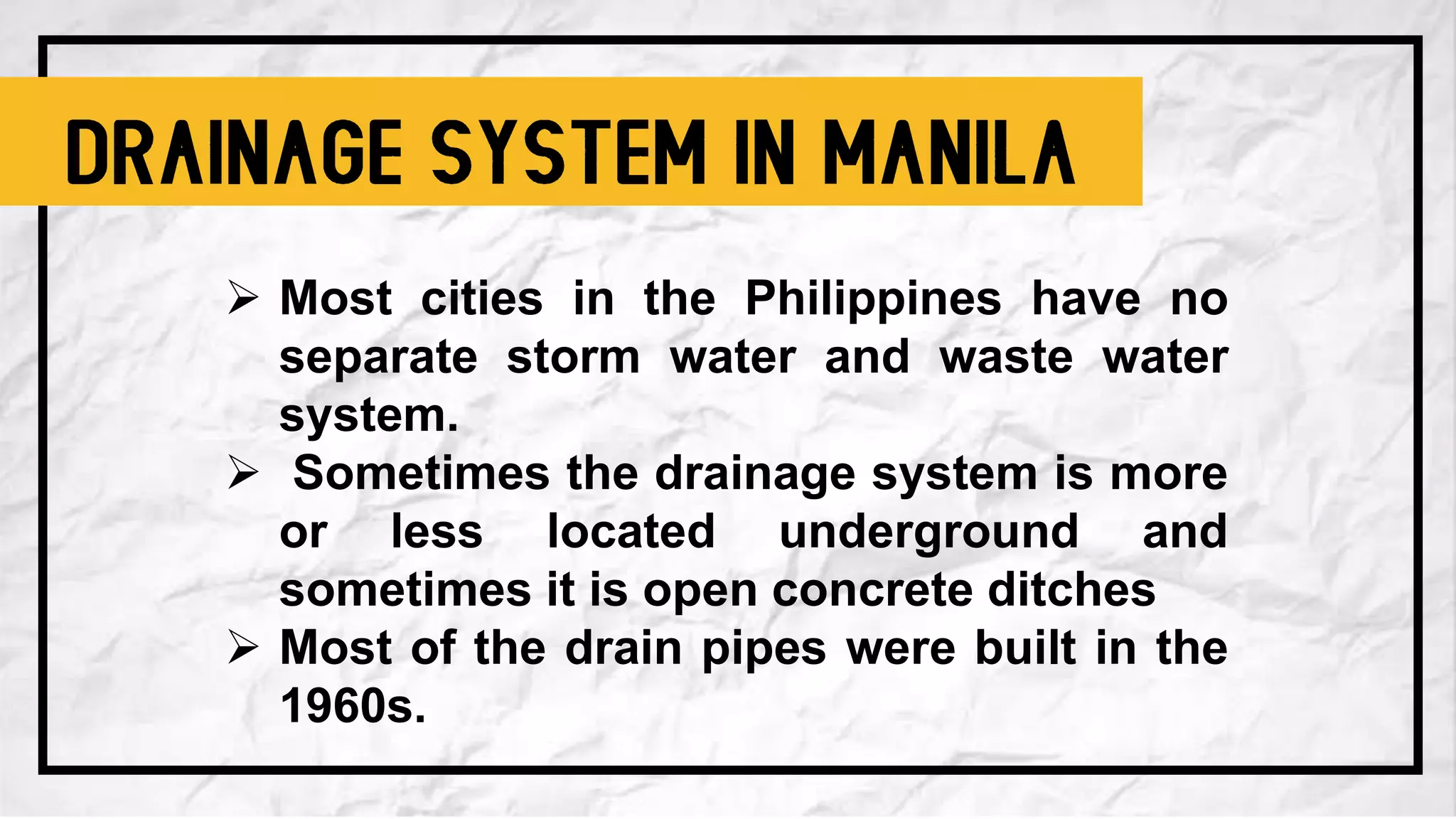 Drainage System in Manila | PPTX