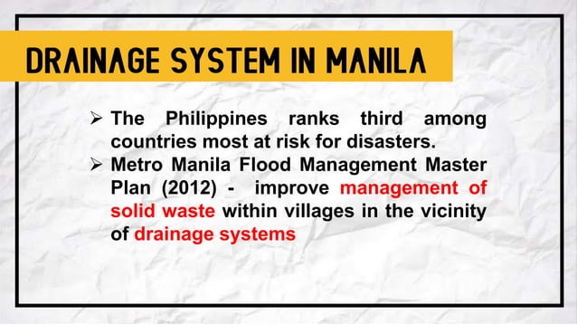Drainage System in Manila | PPTX | Developmental Sites | Real Estate