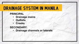 Drainage System in Manila | PPTX