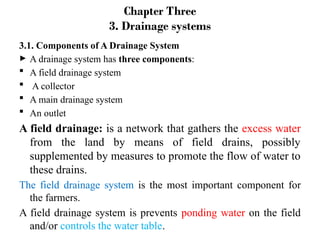 Drainage and irrigation engineering lecturenotes | PPTX