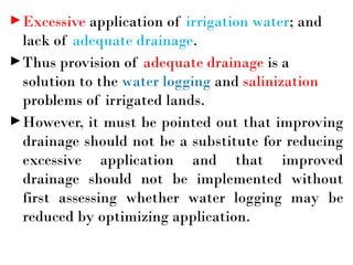 Drainage and irrigation engineering lecturenotes | PPTX