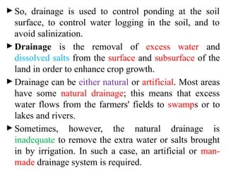 Drainage and irrigation engineering lecturenotes | PPTX