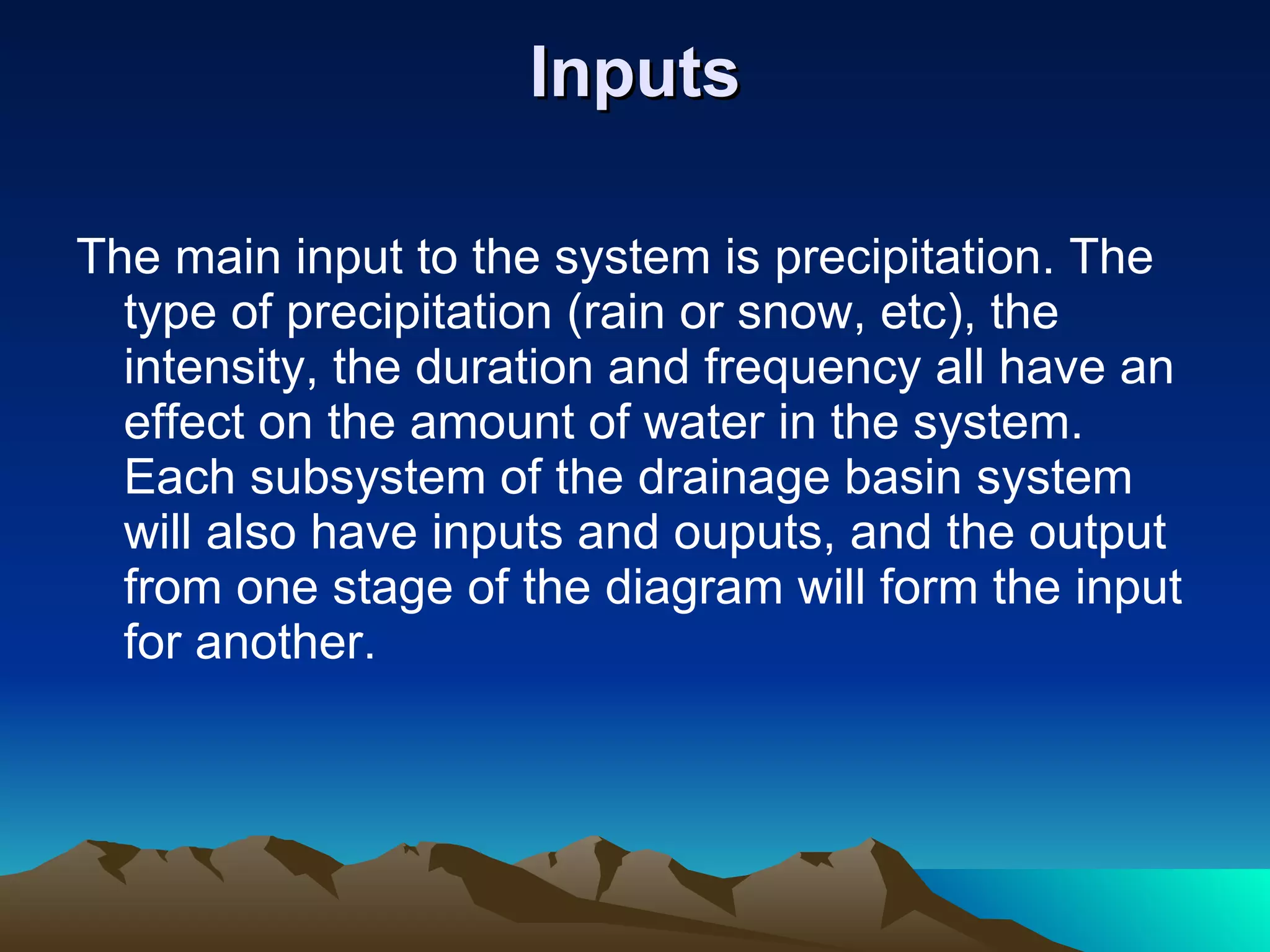 Drainage basin hydrological cycle smy | PPT