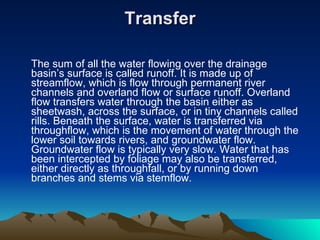 Drainage basin hydrological cycle smy | PPT | Geology | Science