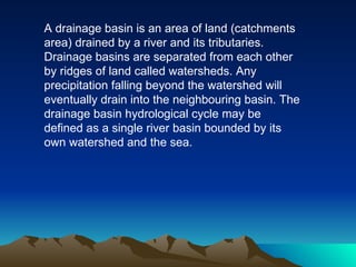 Drainage basin hydrological cycle smy | PPT | Geology | Science