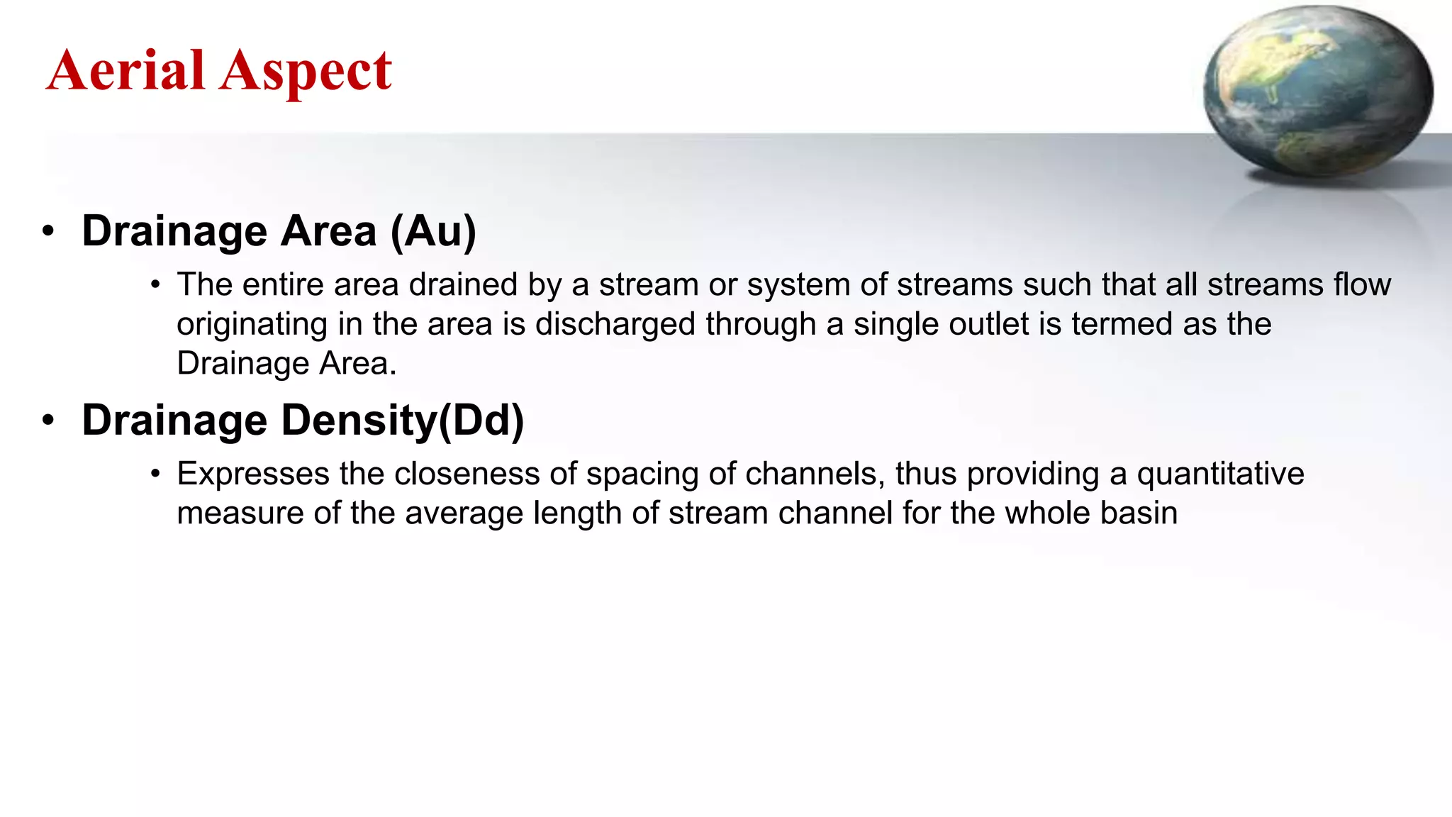 Drainage basin morphometry | PPSX