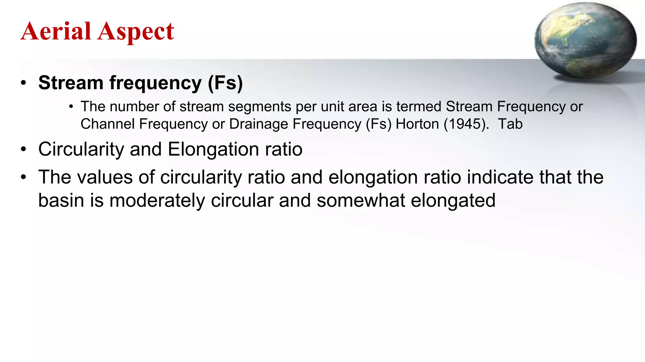 Drainage basin morphometry | PPSX