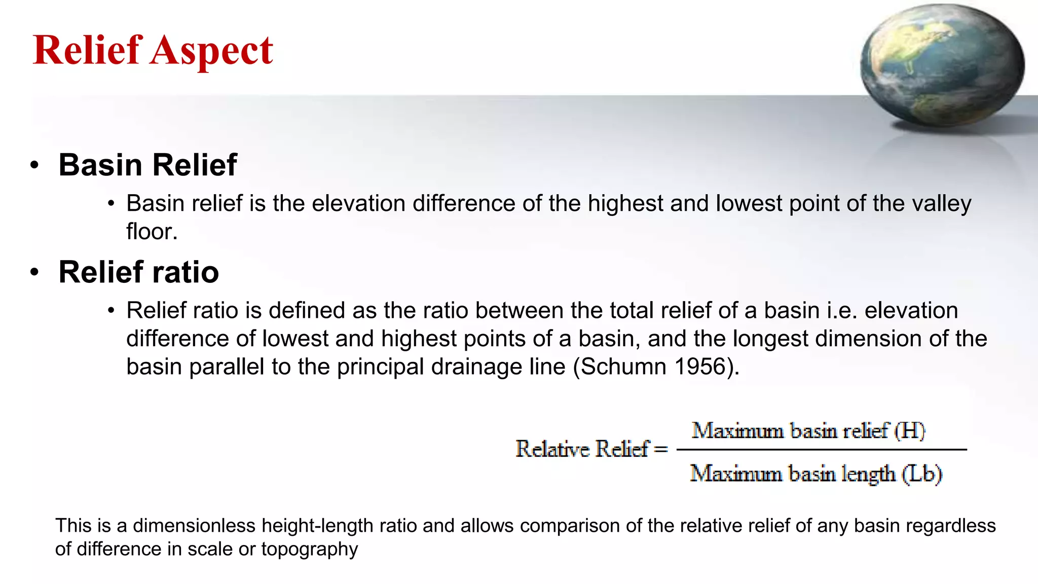 Drainage basin morphometry | PPSX
