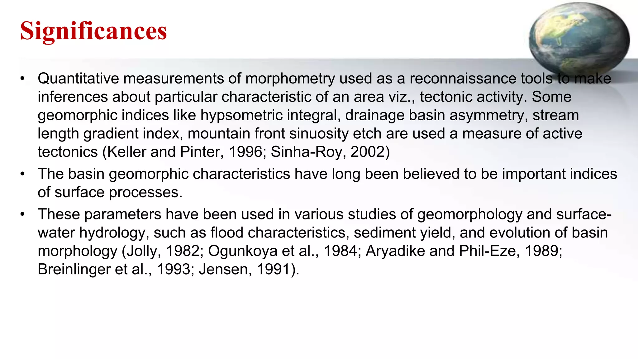Drainage basin morphometry | PPSX