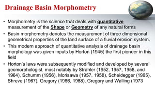 Drainage basin morphometry | PPSX