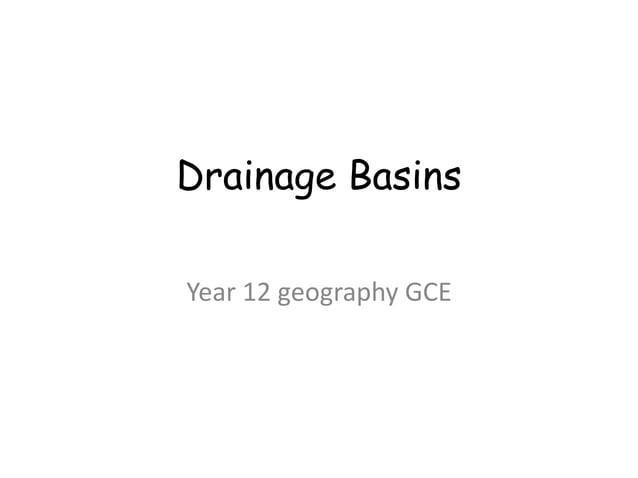 Drainage Basins VLE | PPT