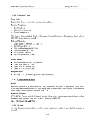 Drainage designmanual chapter11_energydissipators | PDF