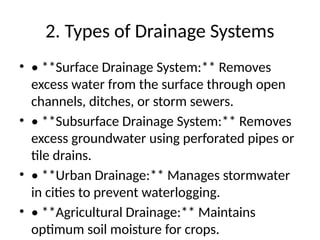 Presentation on Drainage Engineering pptx | PPTX