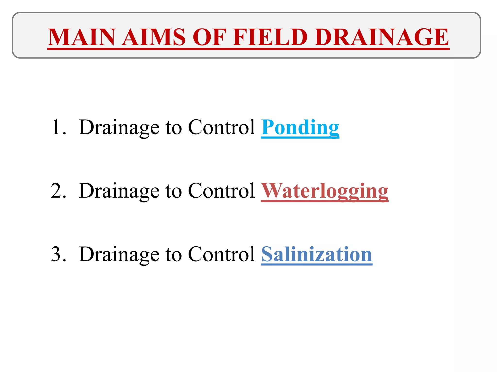 IMPORTANCE OF DRAINAGE IN IRRIGATED AREAS | PDF
