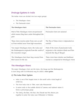 Drainage geo class9 | DOCX