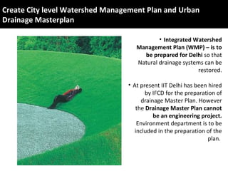 Drainage masterplan for delhi - recommendations | PPT