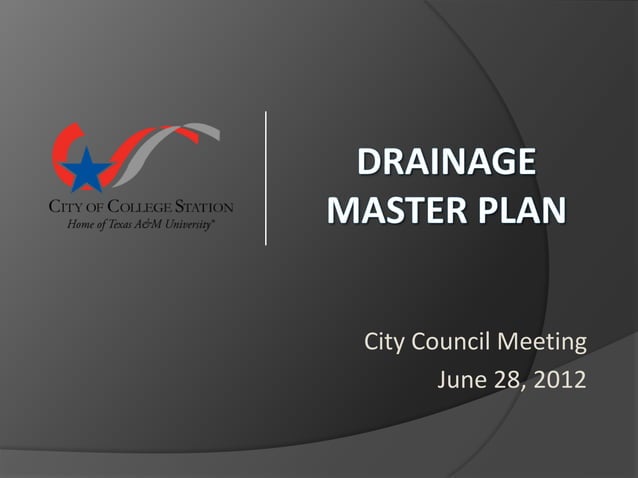 Drainage Master Plan | PPTX