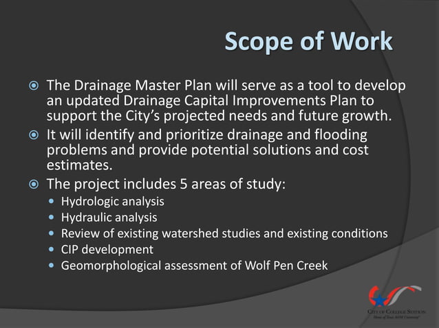 Drainage Master Plan | PPTX