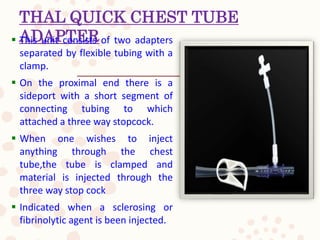 Drainage of pleural cavity | PPTX