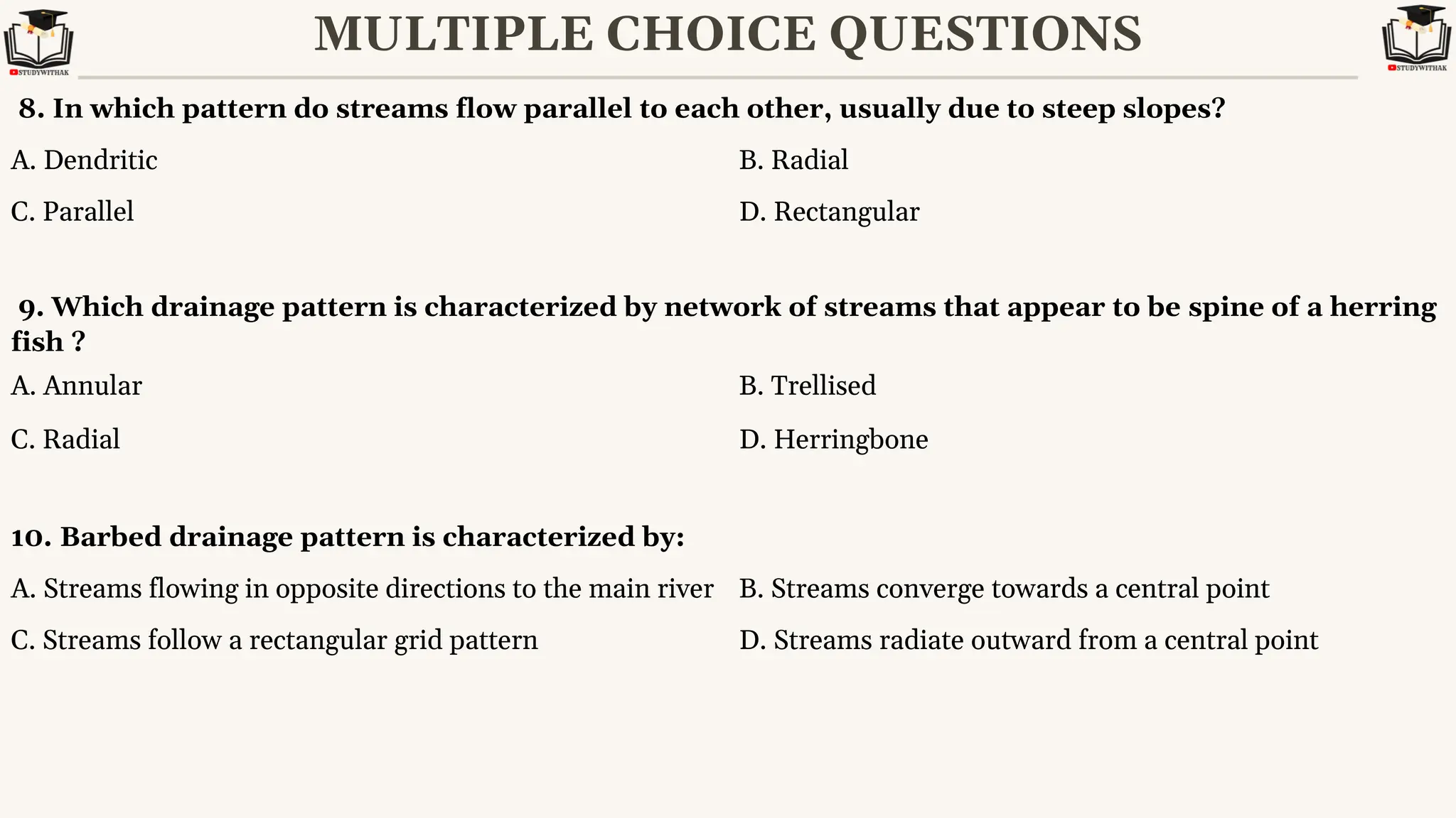 DRAINAGE PATTERNS . | PDF