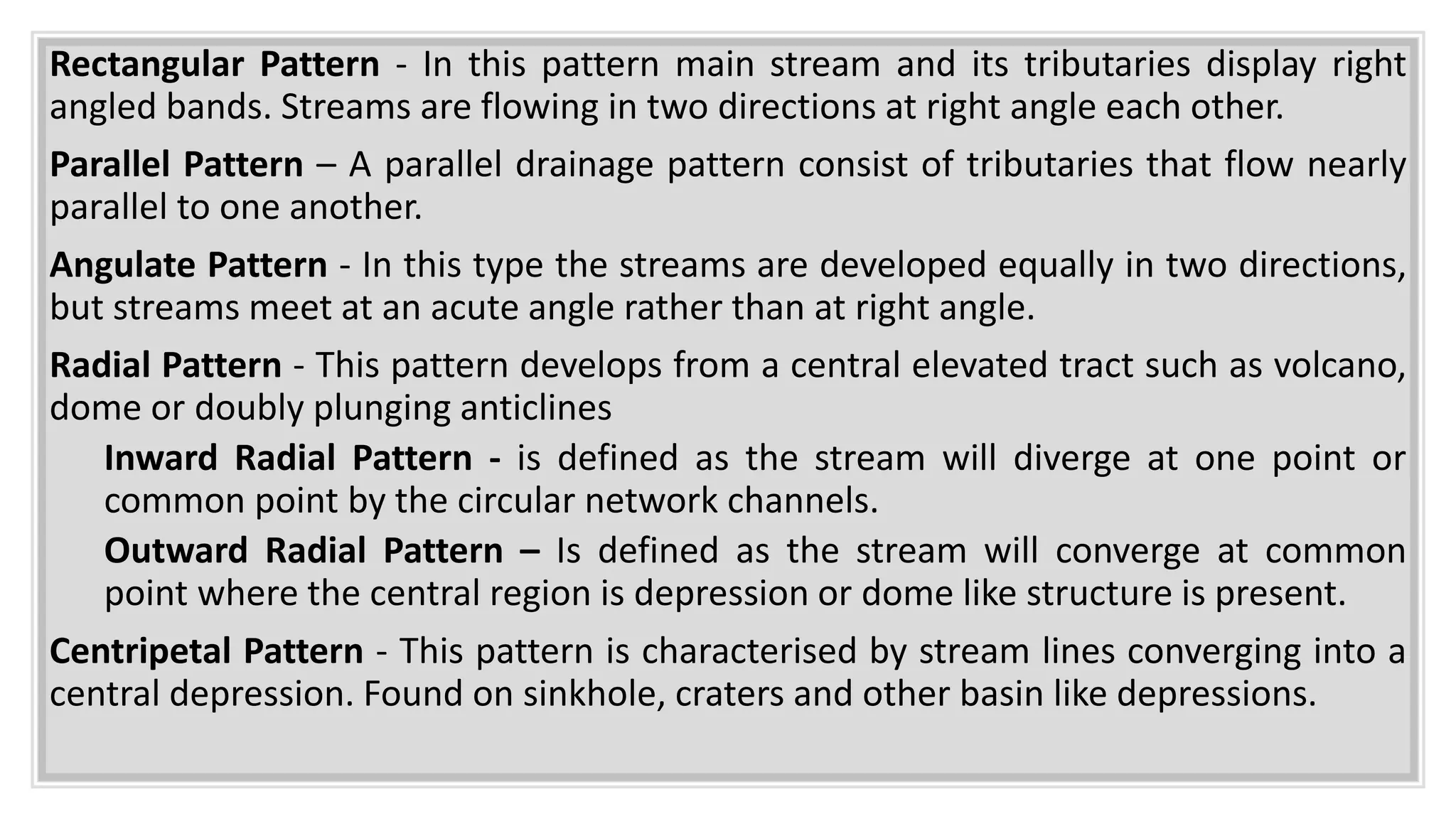 Drainage pattern and their significance | PPTX | Geography | Science
