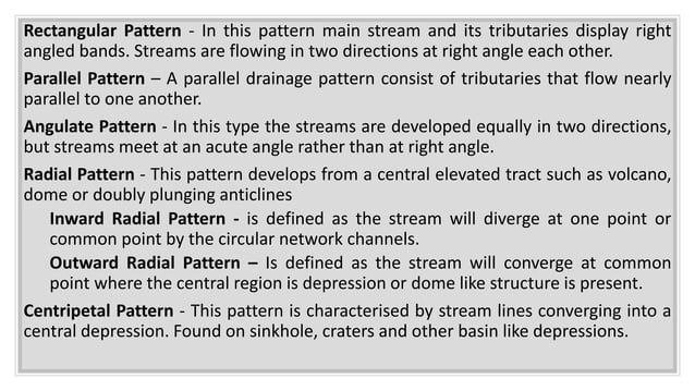 Drainage pattern and their significance | PPTX | Geography | Science