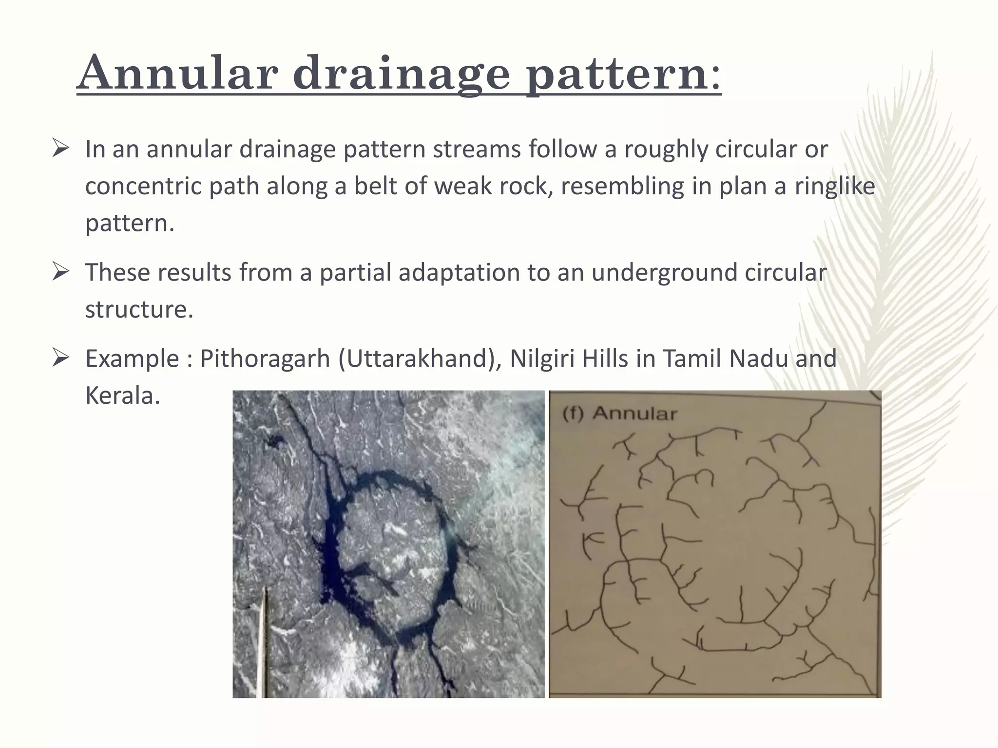 Types Drainage pattern presentation | PDF