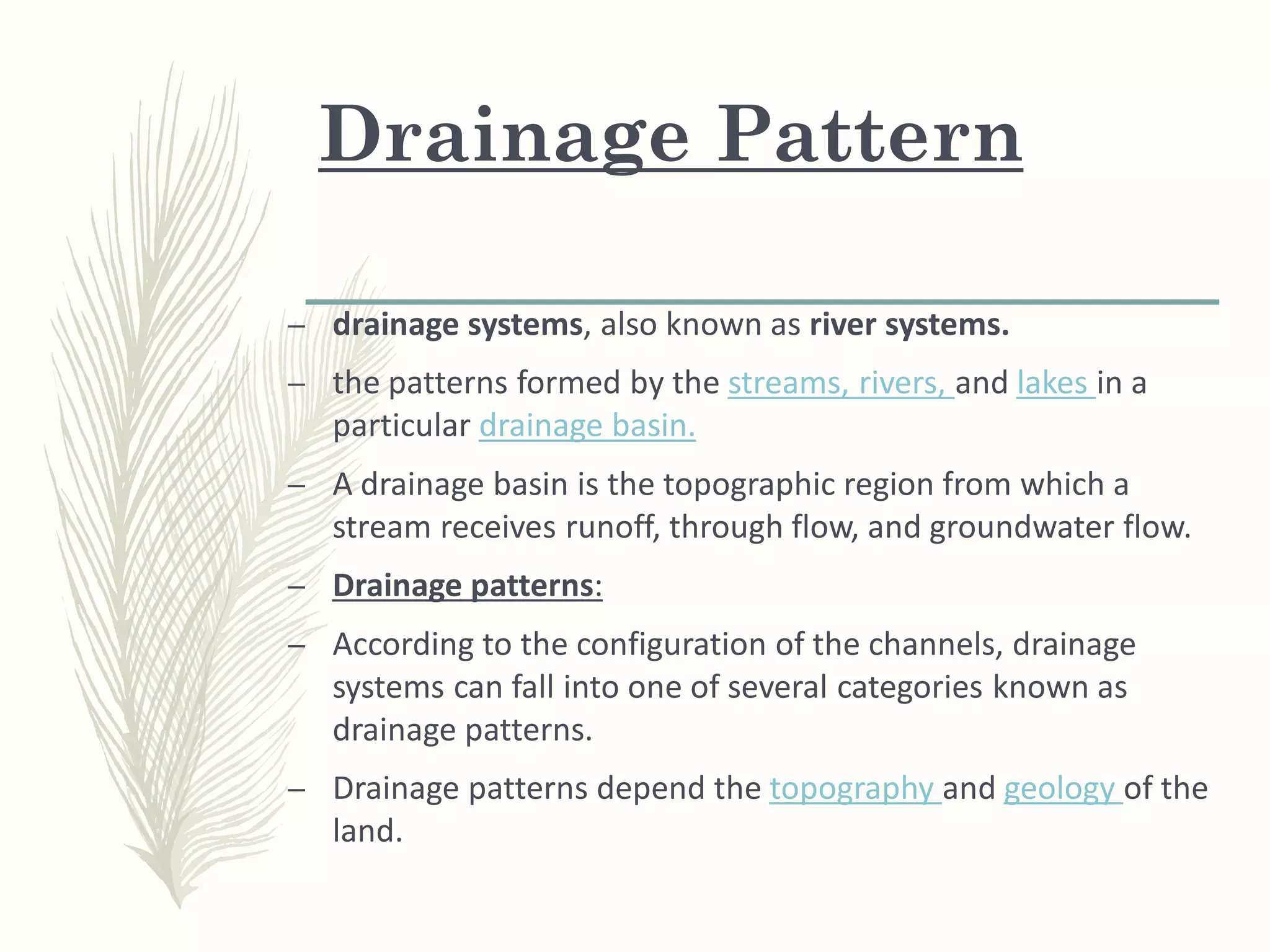 Types Drainage pattern presentation | PDF