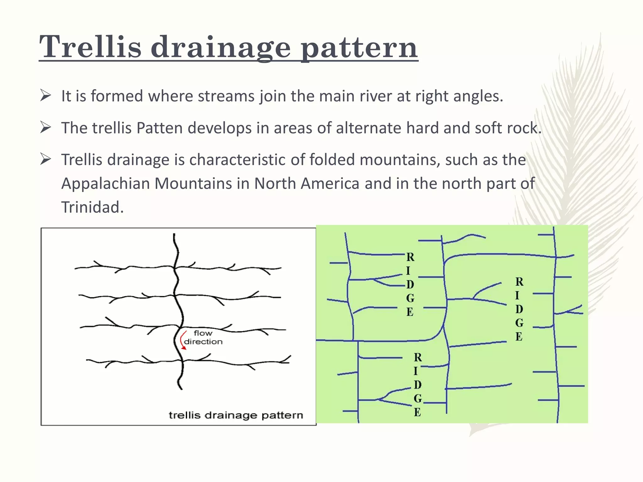 Types Drainage Pattern Presentation Pdf