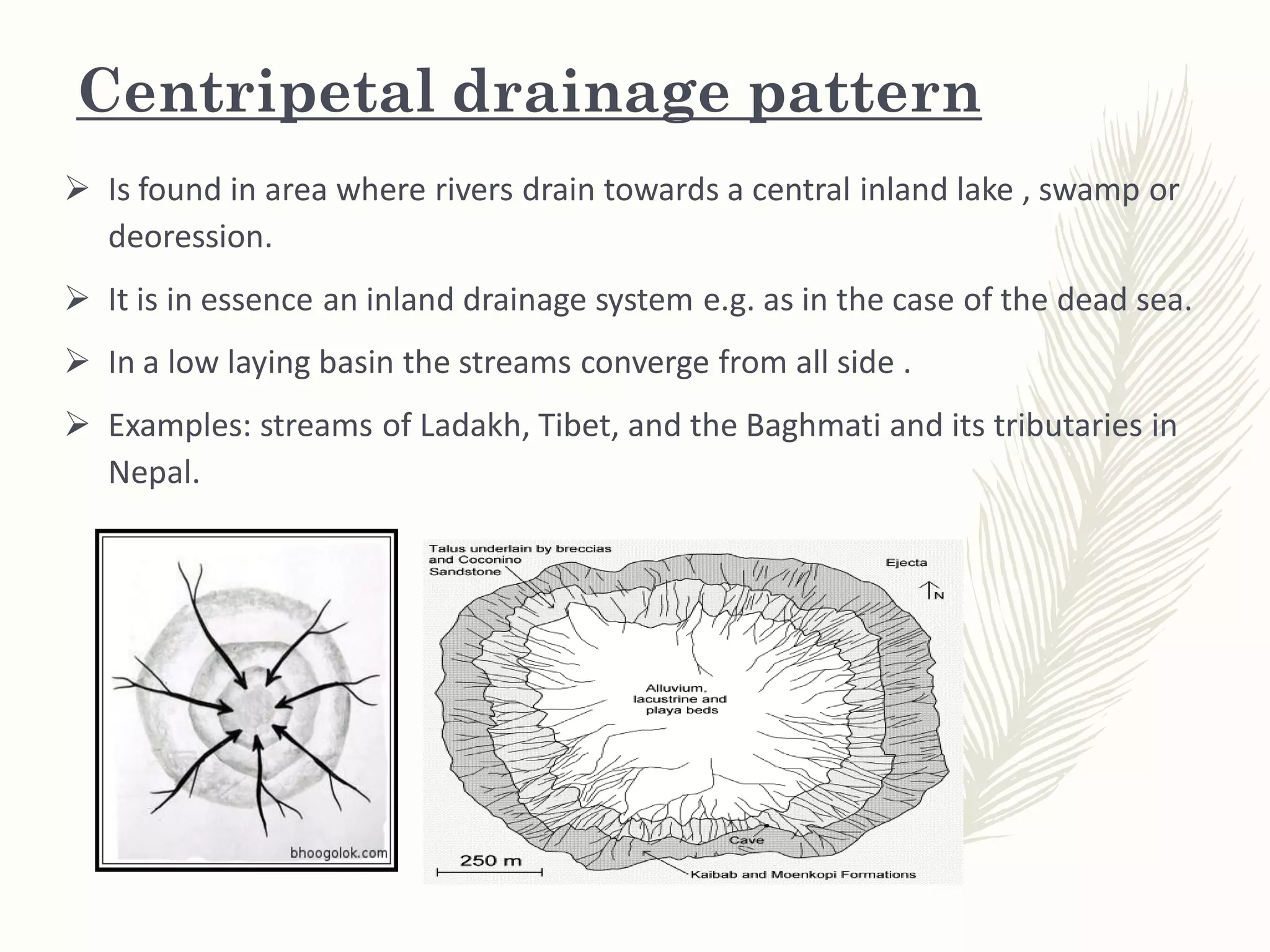 Types Drainage Pattern Presentation Pdf