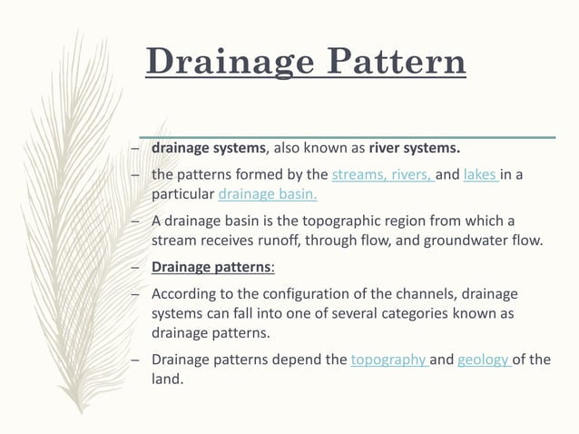 Types Drainage pattern presentation | PDF