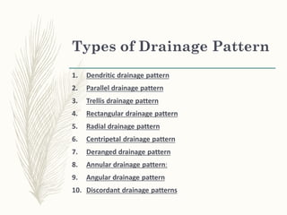 Types Drainage pattern presentation | PDF