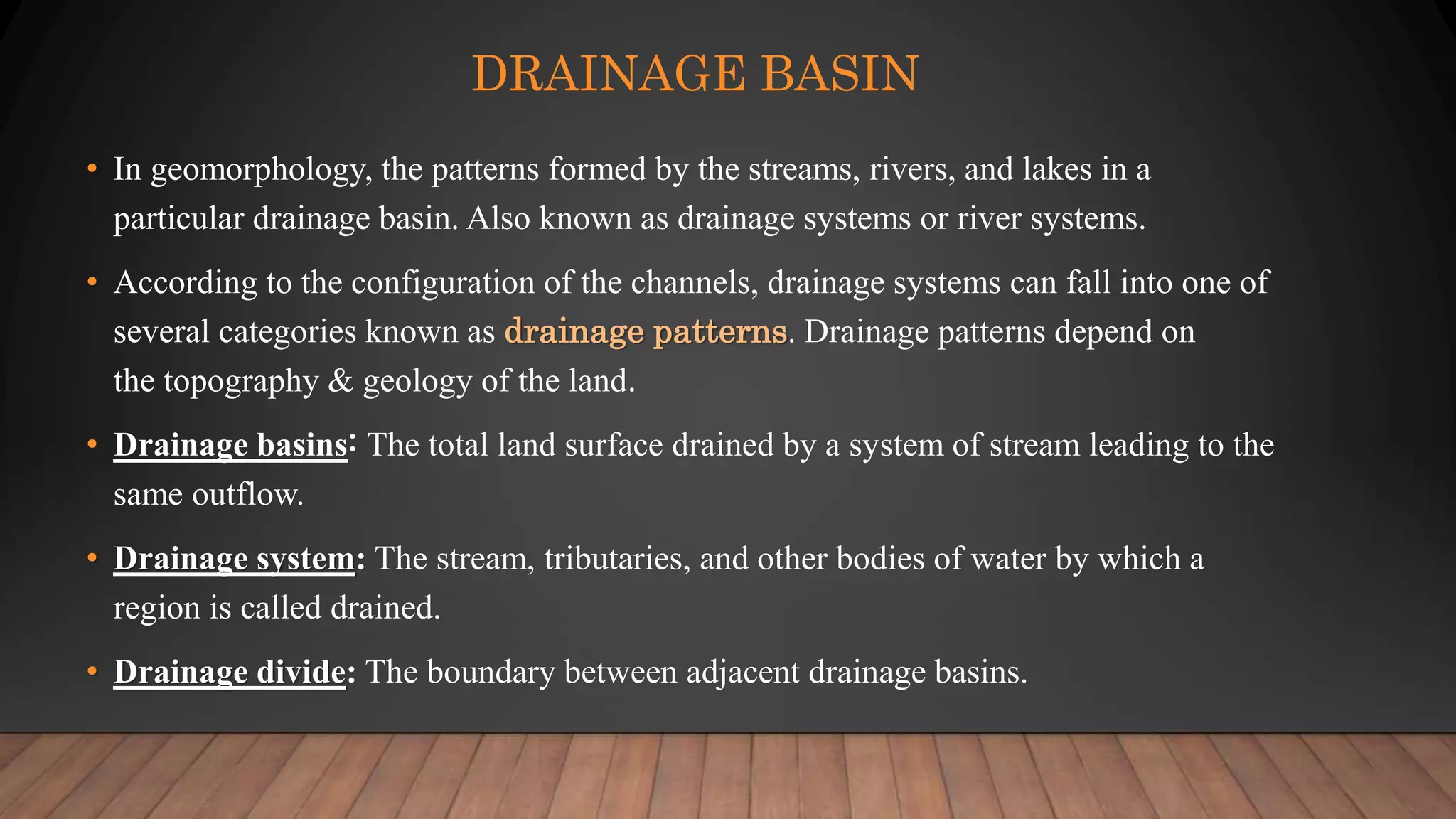 Drainage pattern & morphometric analyses of drainage basins | PPTX
