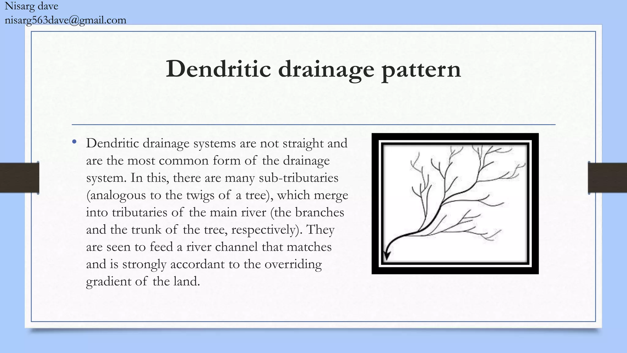 Drainage patterns by nisarg dave | PPT | Geography | Science