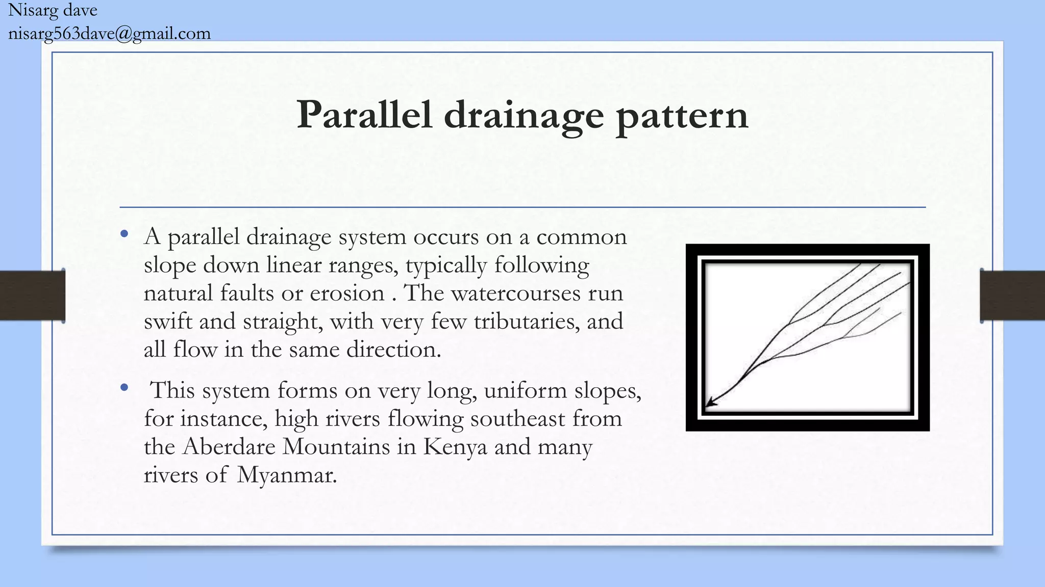 Drainage patterns by nisarg dave | PPT | Geography | Science