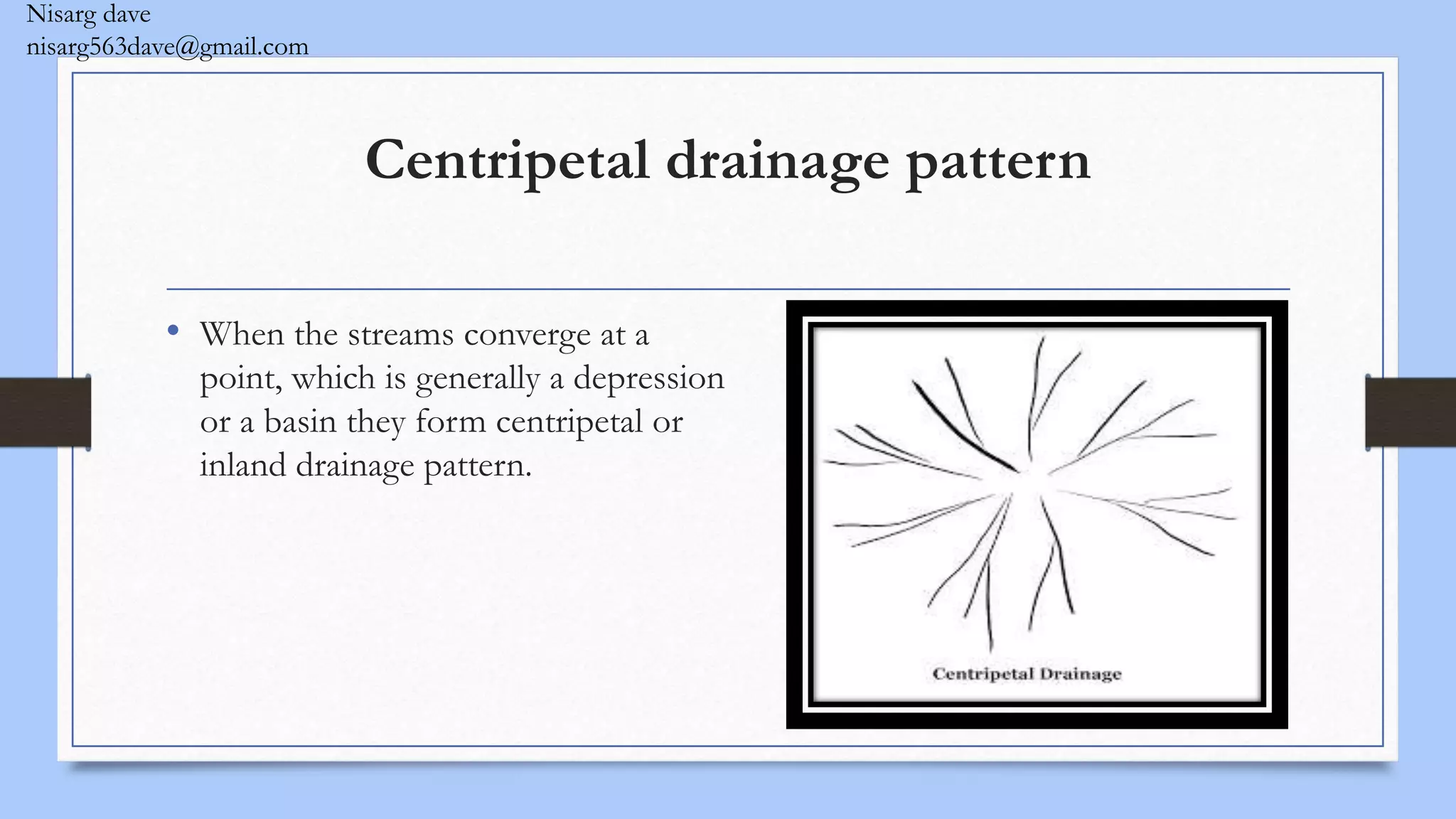 Drainage patterns by nisarg dave | PPT | Geography | Science