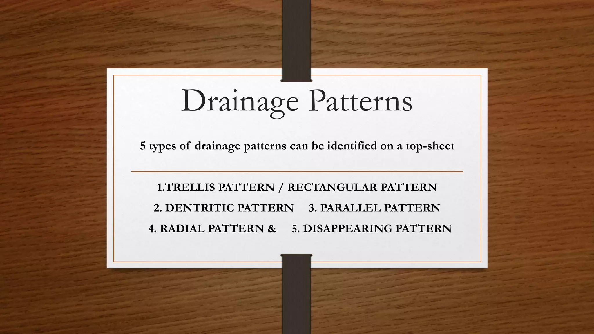 Drainage and Settlement patterns | PPTX