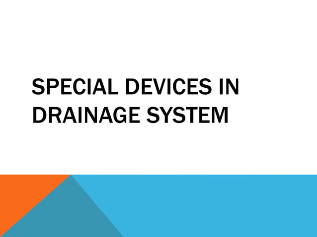 Drainage system | PPT