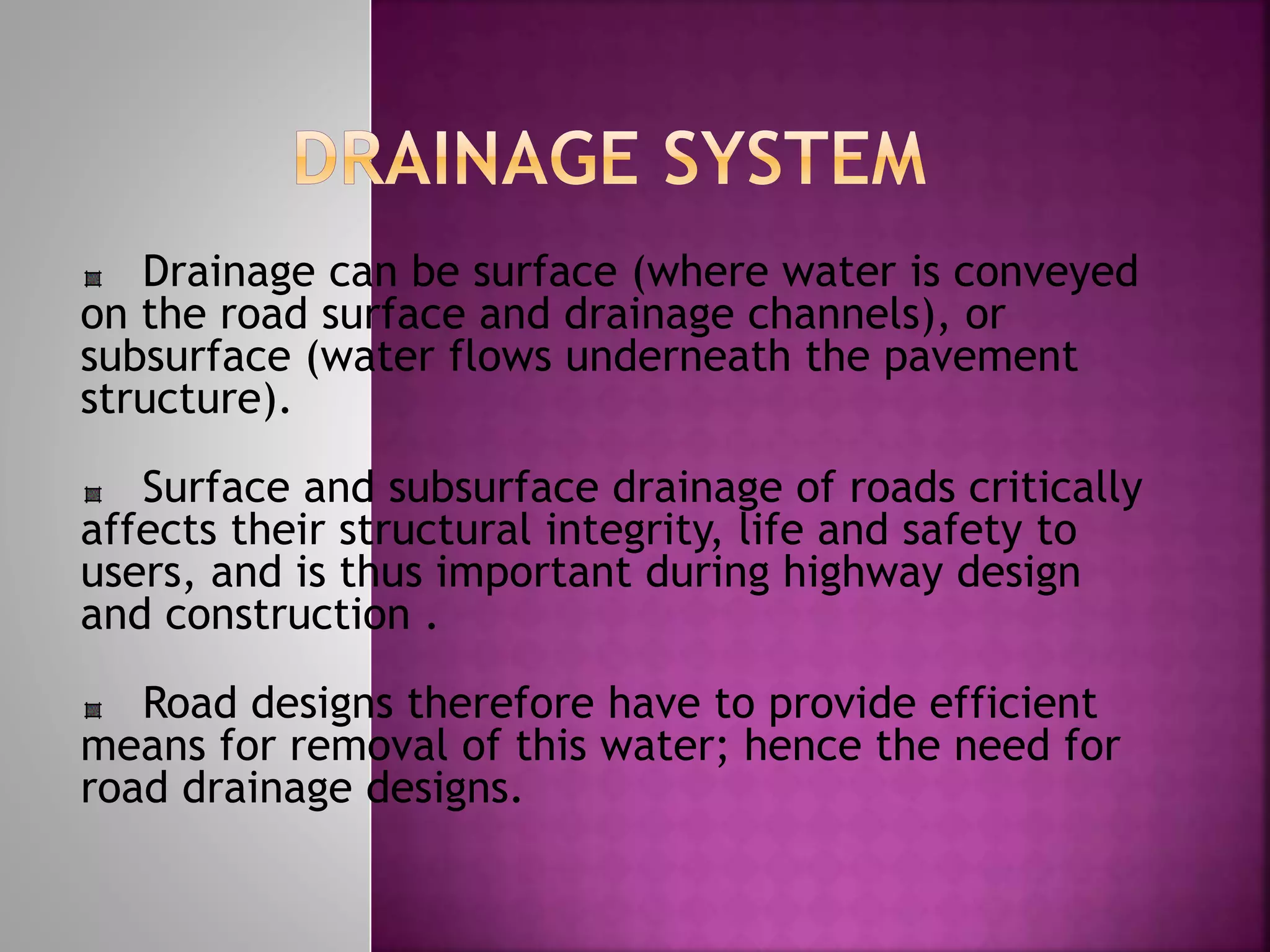 Drainage system | PPTX