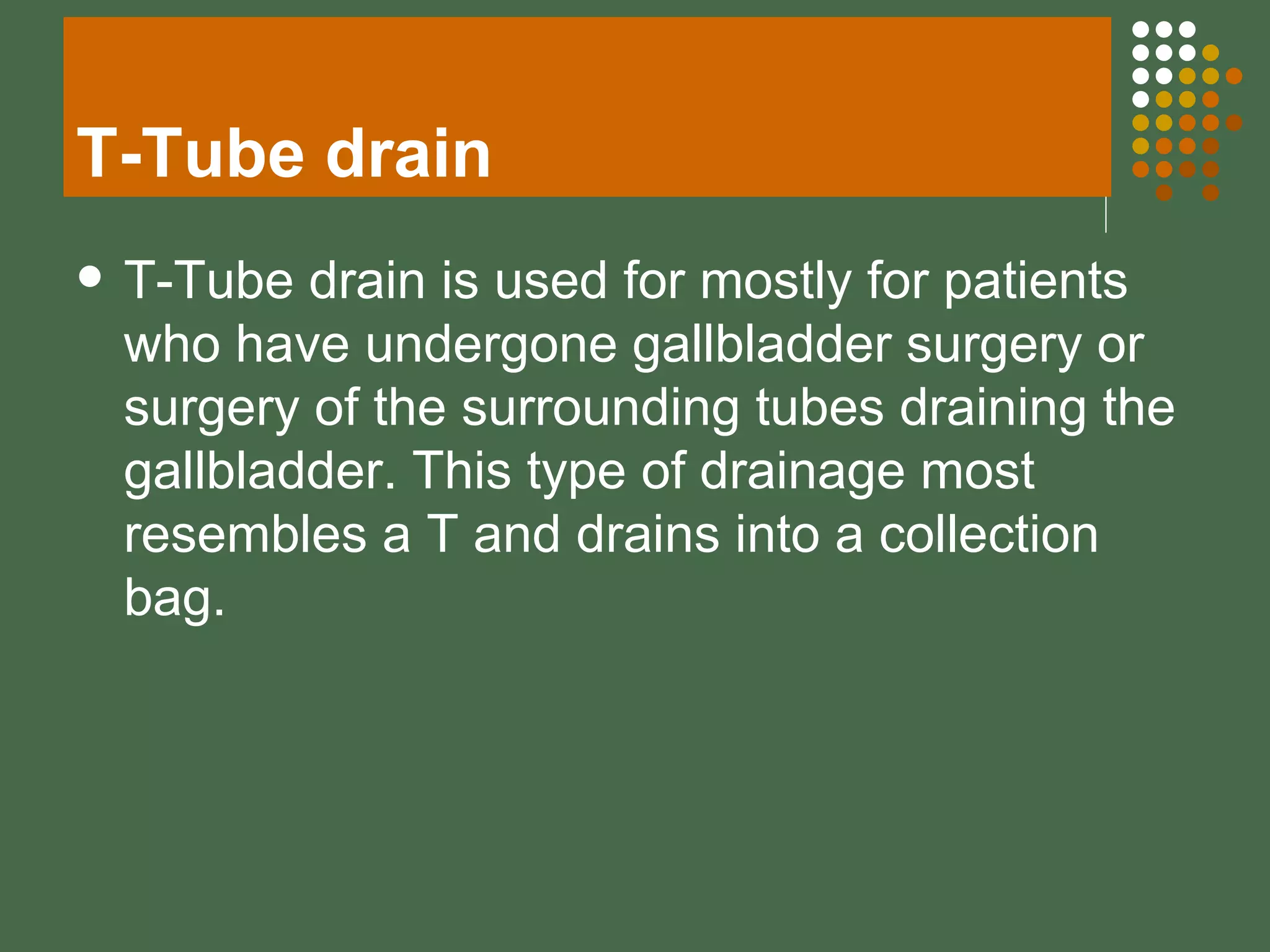 Drainage system in abdominal surgery | PPT