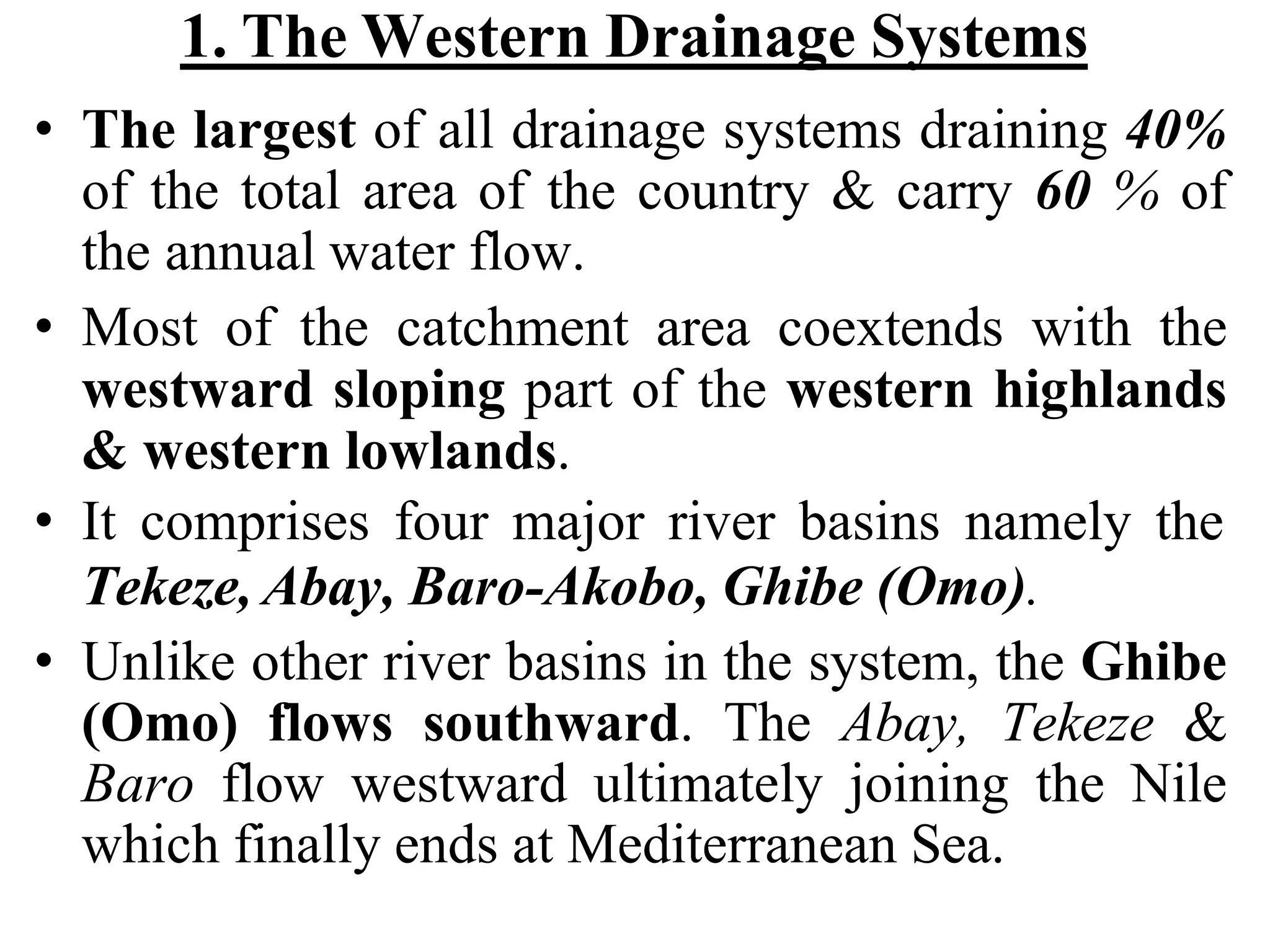 Chapter 4 - Drainage Systems and Water Resources of Ethiopia and the ...
